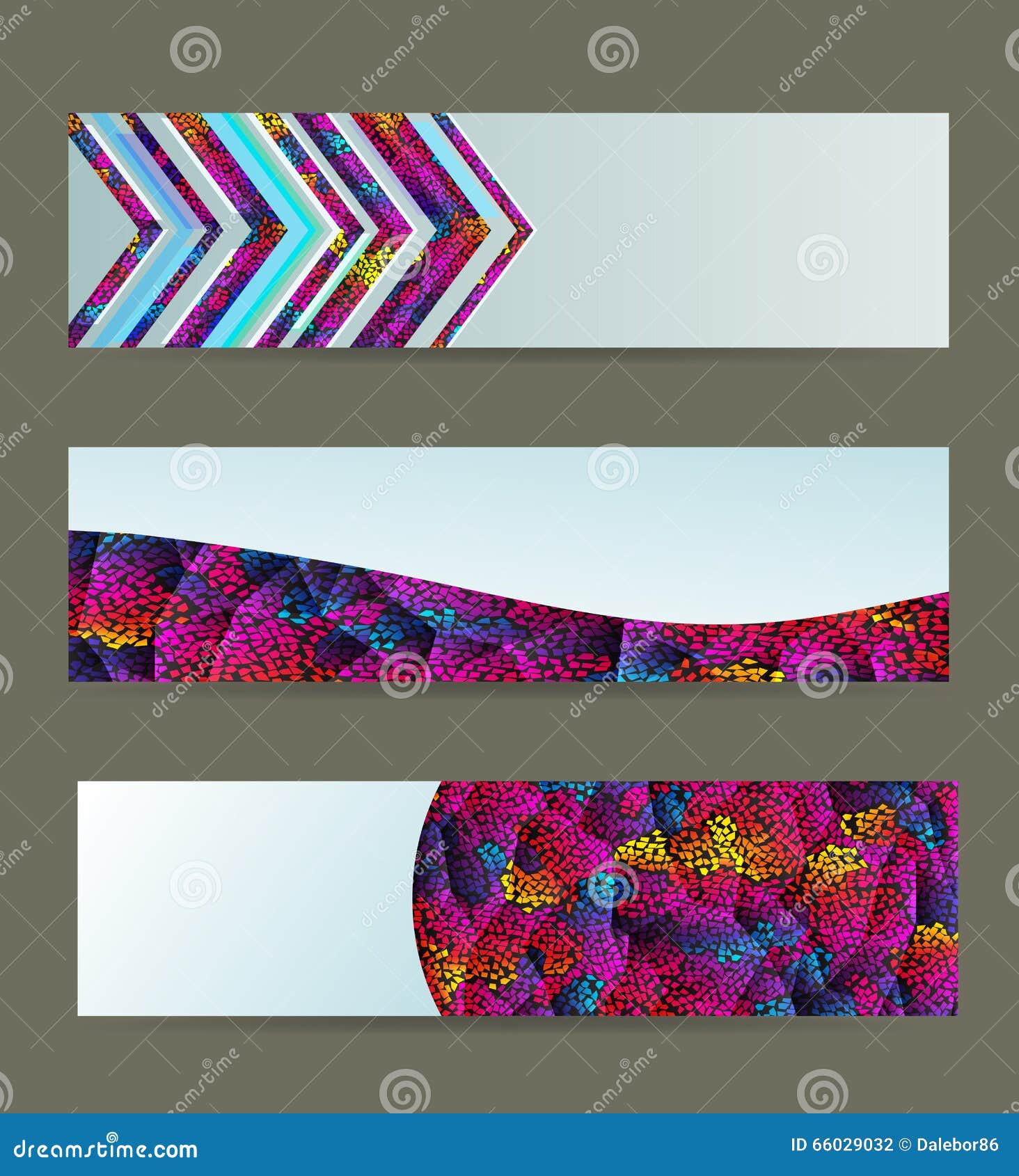 Set of colorful banners stock vector. Illustration of collection - 66029032