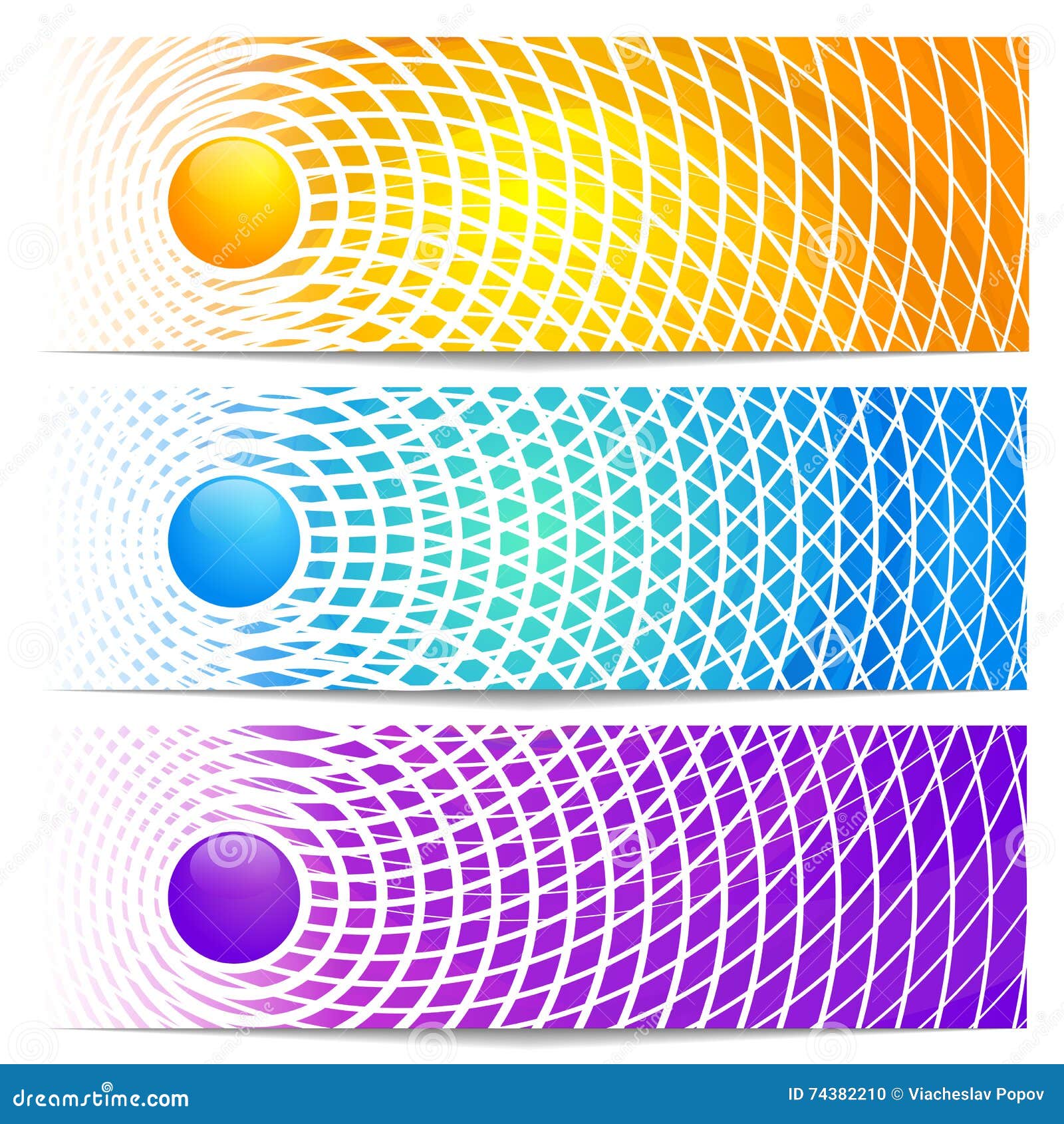 Set of Colorful Banners Illustration. Stock Vector - Illustration of ...