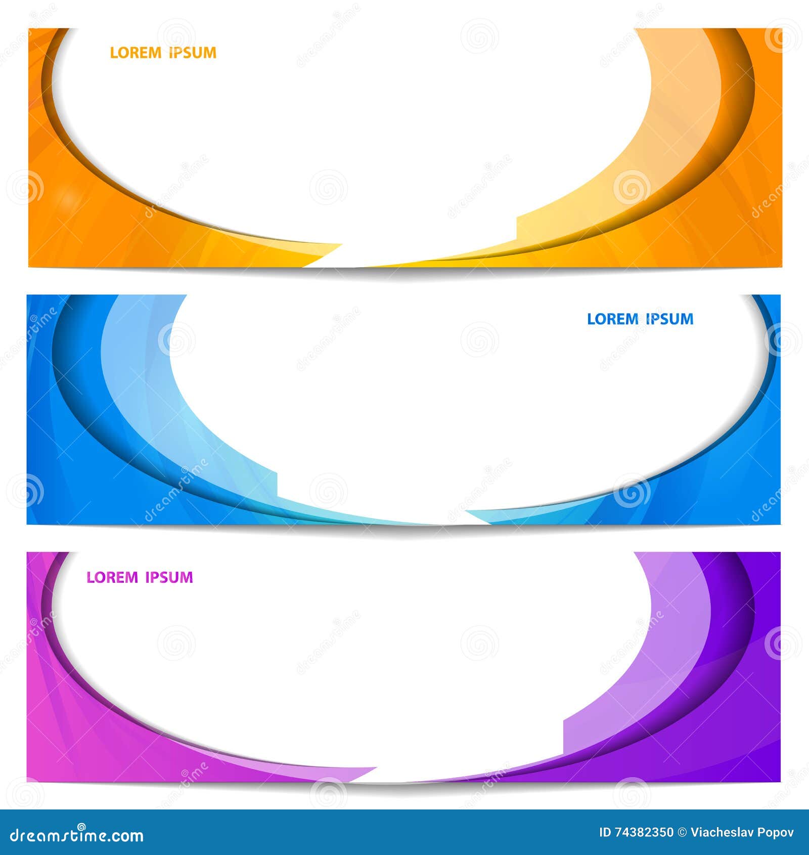 Set of Colorful Banners Illustration. Stock Vector - Illustration of ...