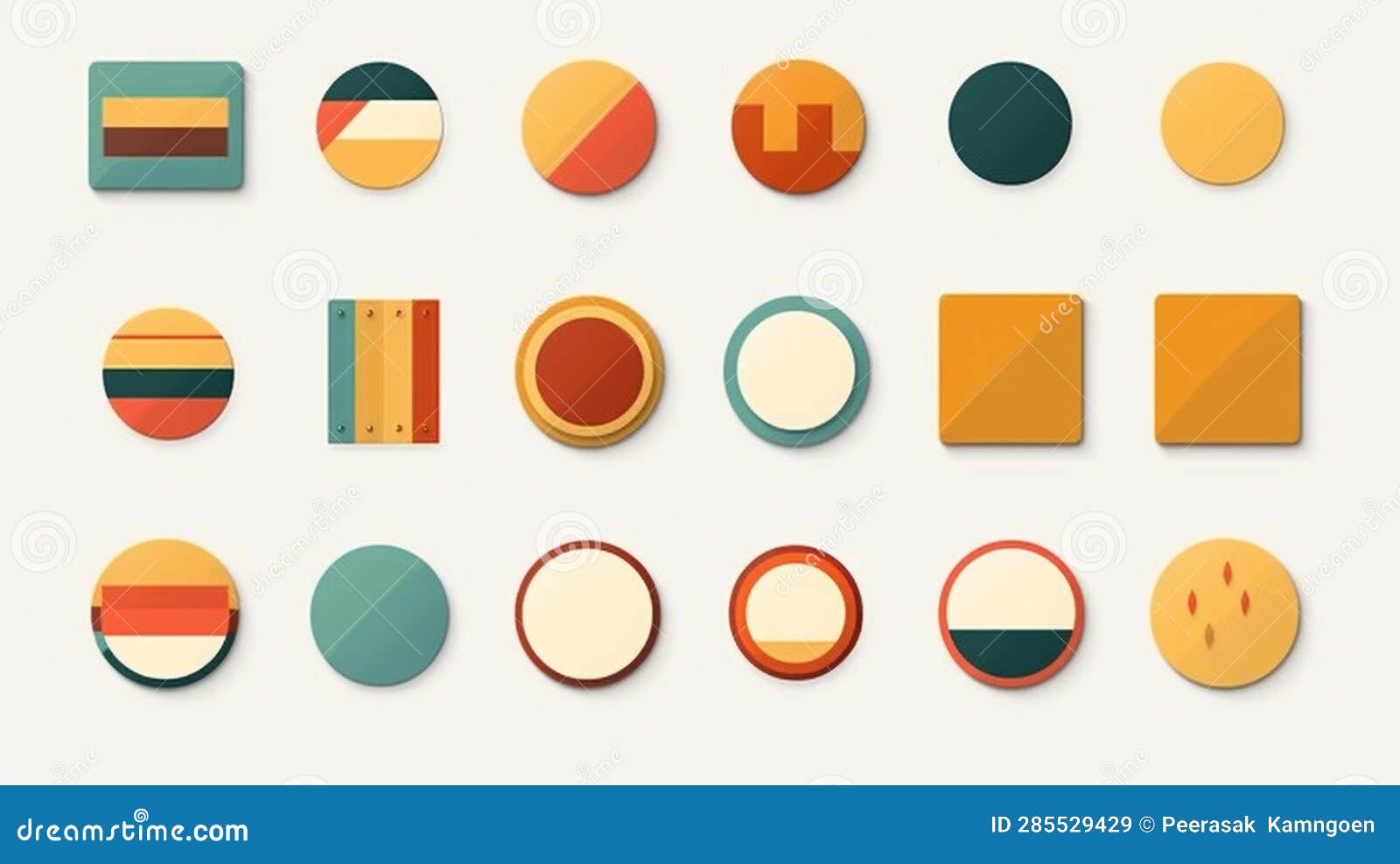 Set of Colorful Blank Label,flat Design,vector Graphic, AI Generated ...