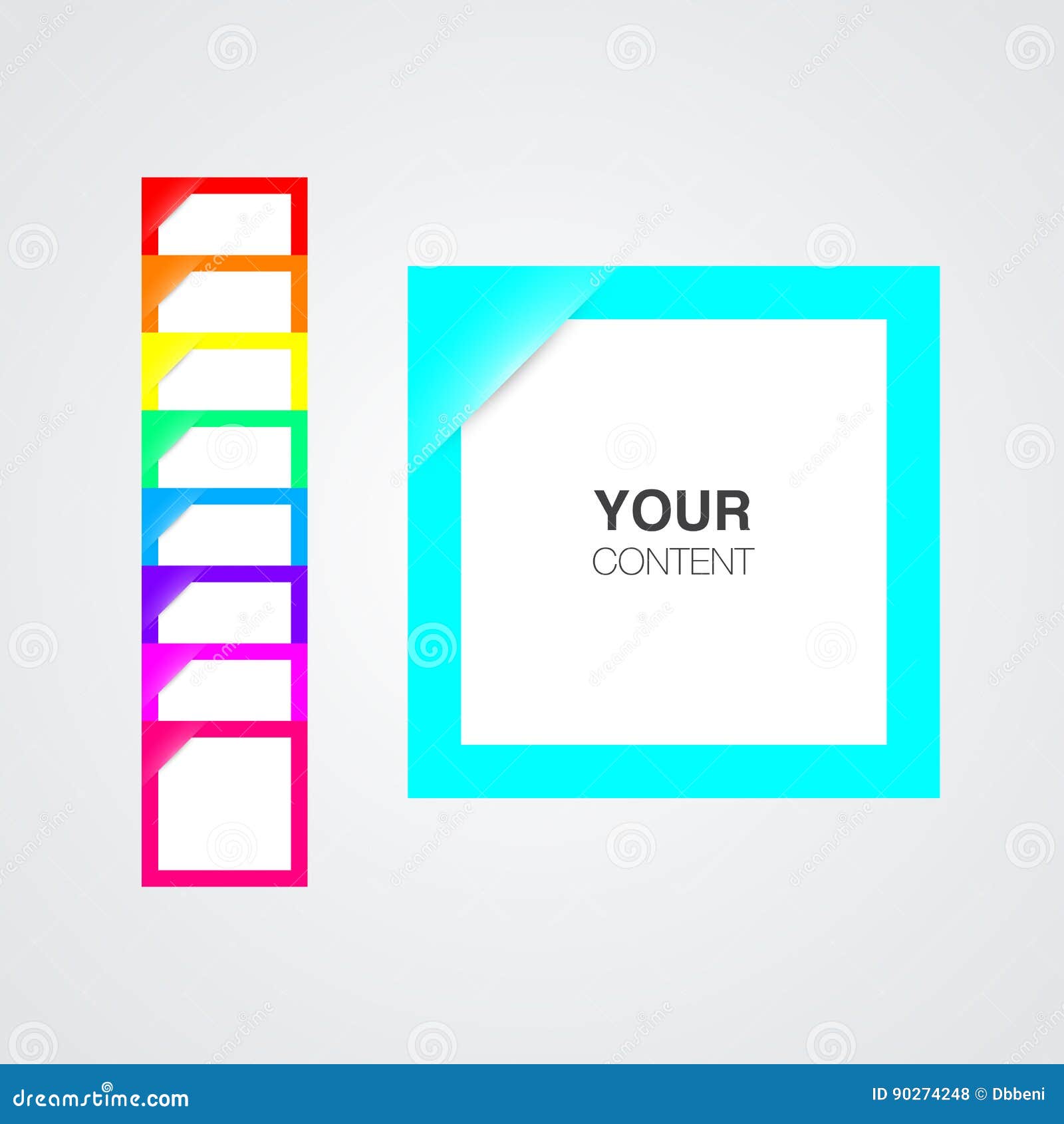 Set of Colorful Blank Notes for Your Image or Text Stock Vector ...