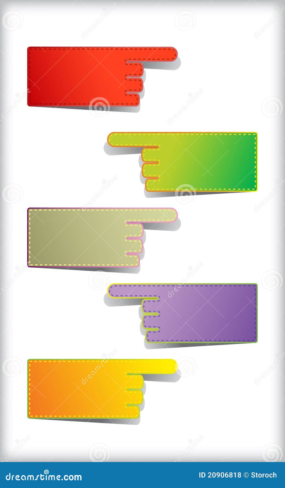 Set of Colorful Blank Stickers. Stock Vector - Illustration of empty ...