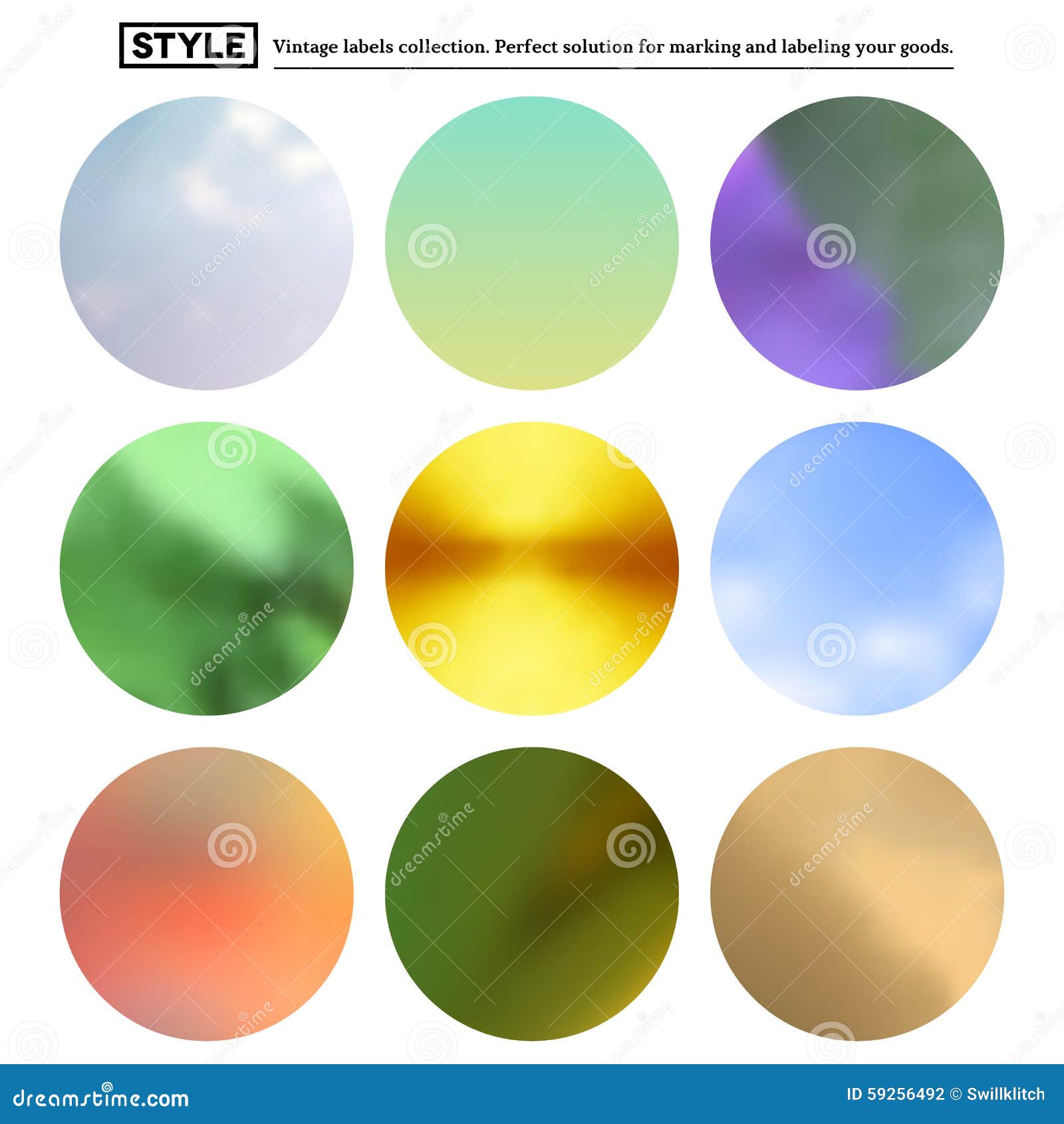 Set of Colorful Blurred Round Spots Stock Vector - Illustration of ...