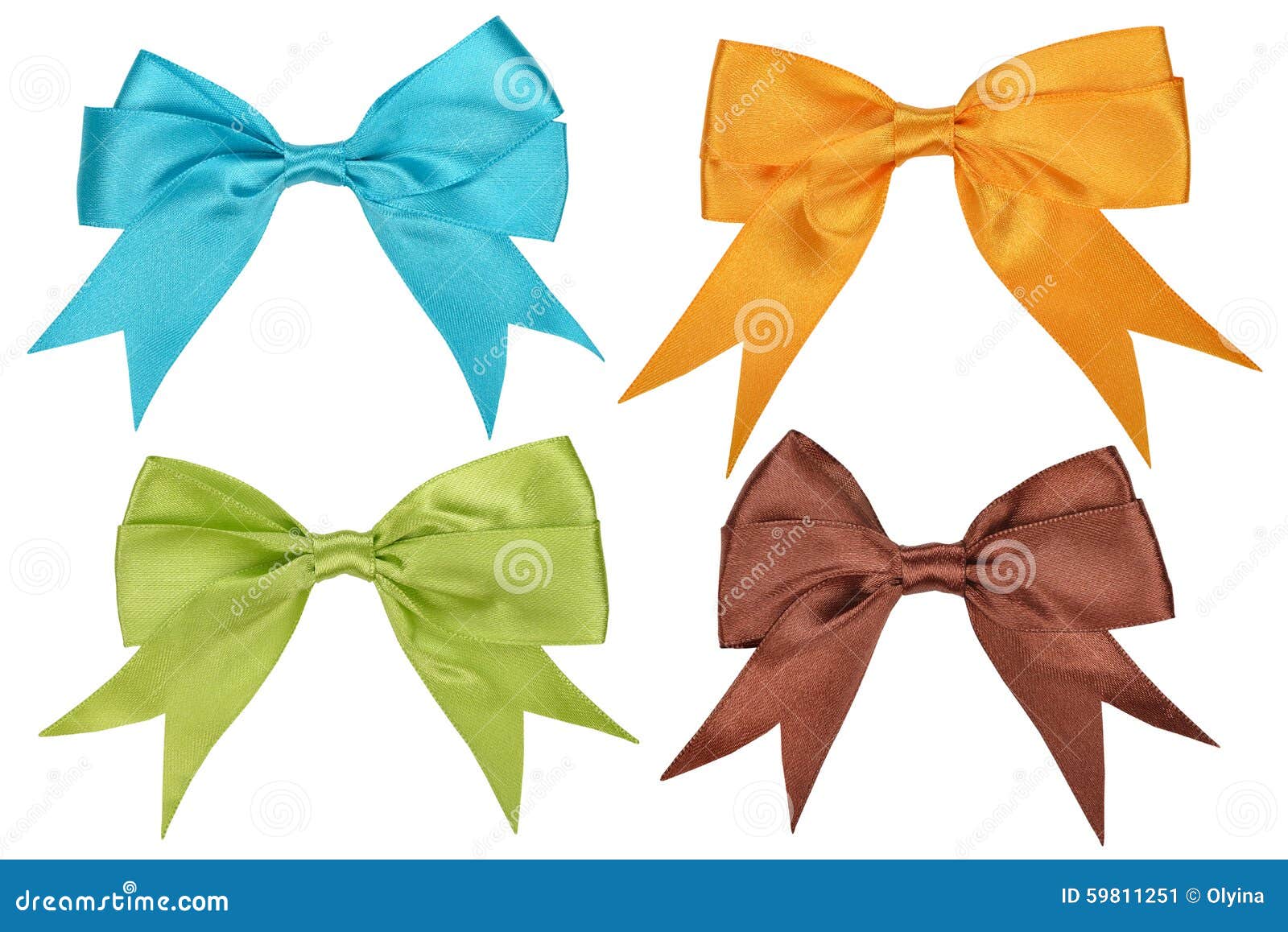 Set of colorful bows stock image. Image of ribbon, background - 59811251