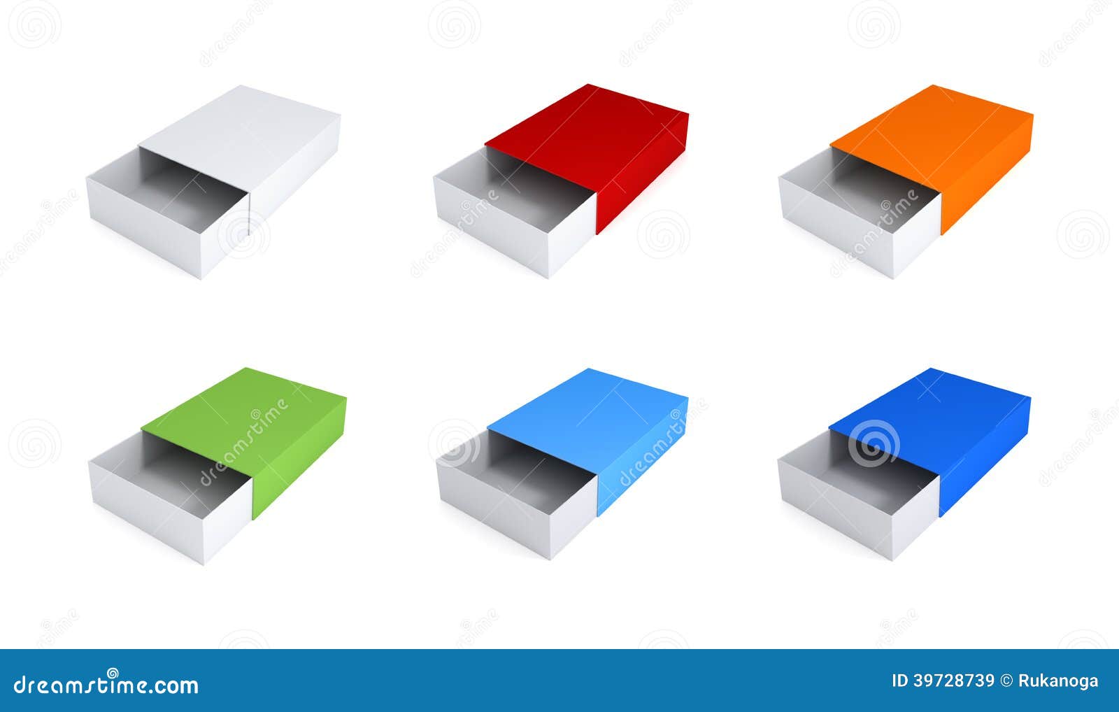 Set of colorful boxes. stock illustration. Illustration of open - 39728739