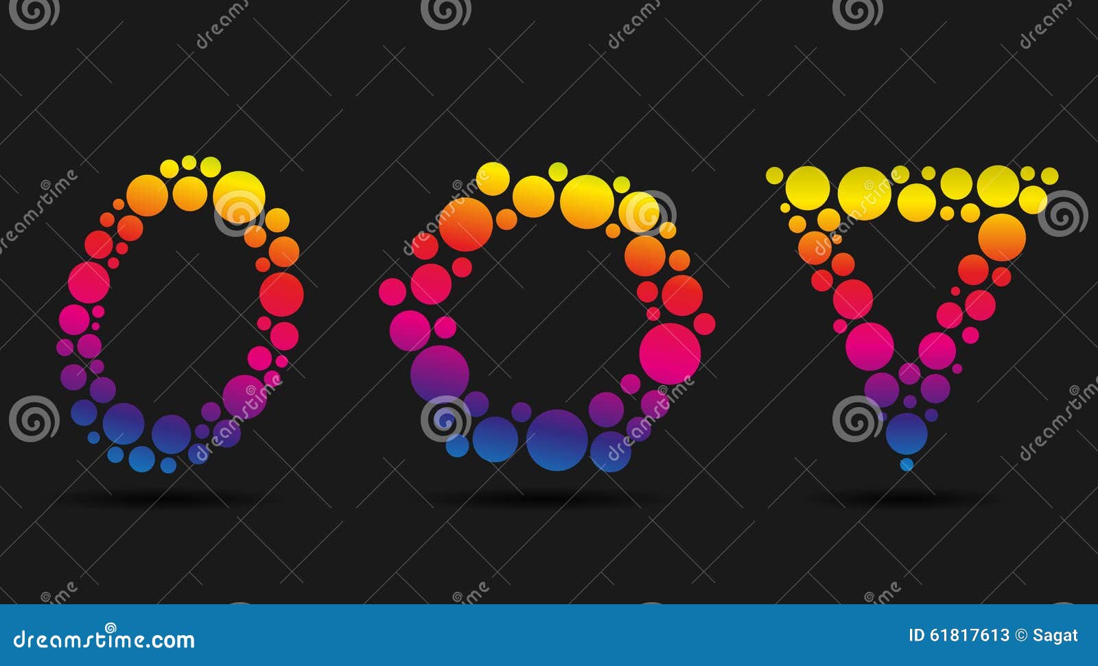 Set of Colorful Bubble Logos Stock Vector - Illustration of shiny ...