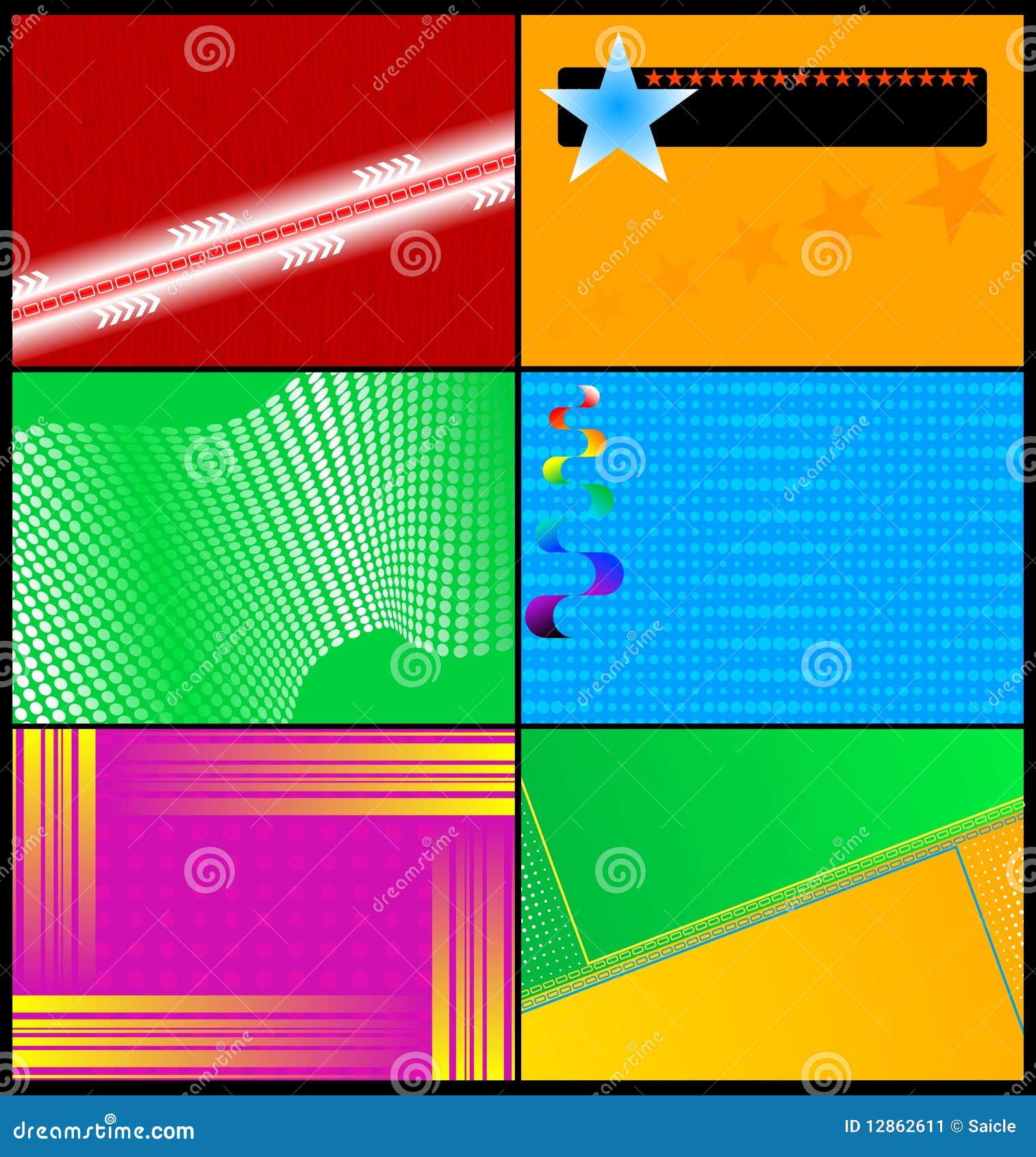 Set of Colorful Business Cards Stock Vector - Illustration of banner ...
