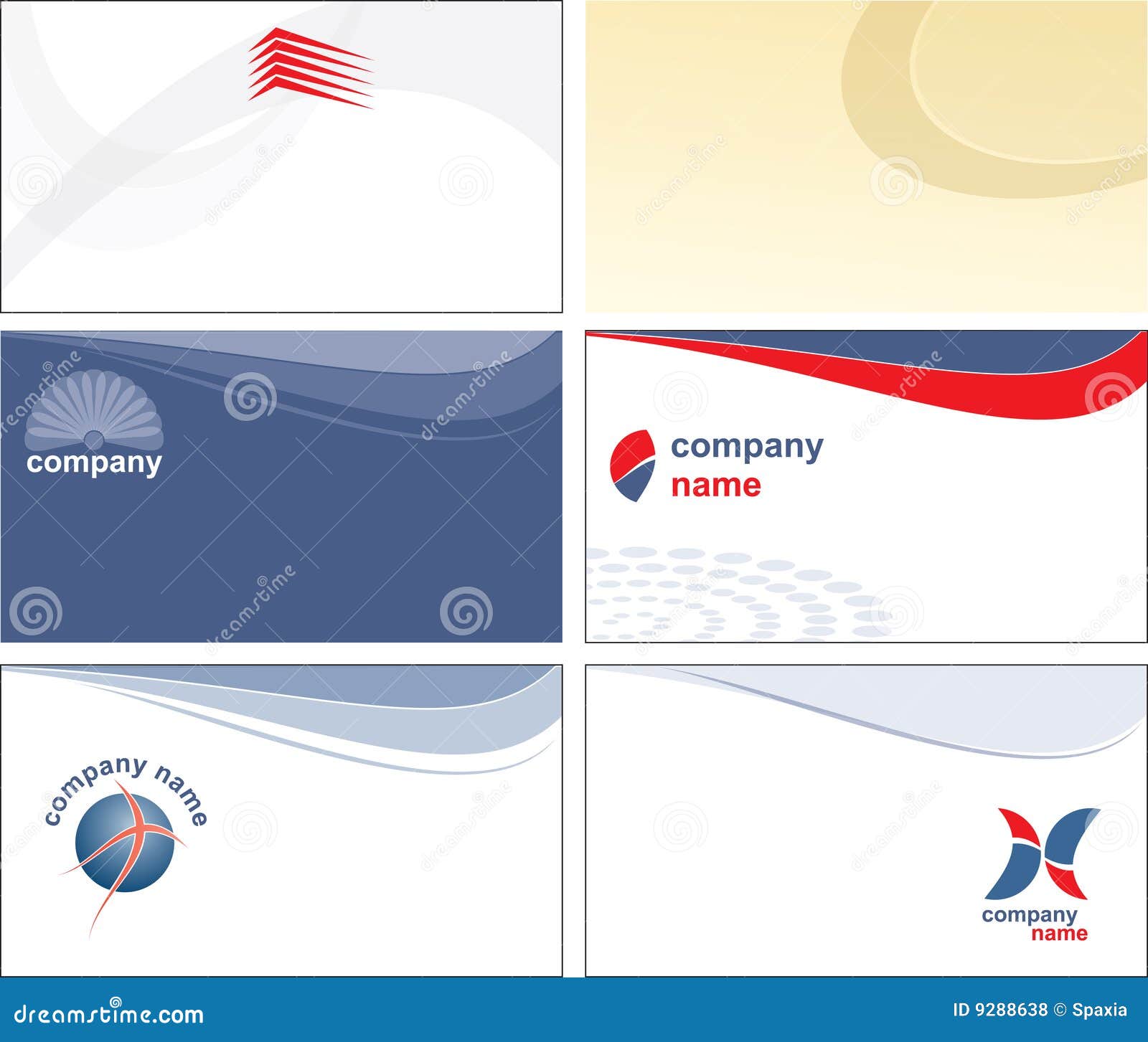 Set of Colorful Business Cards Stock Vector - Illustration of element ...