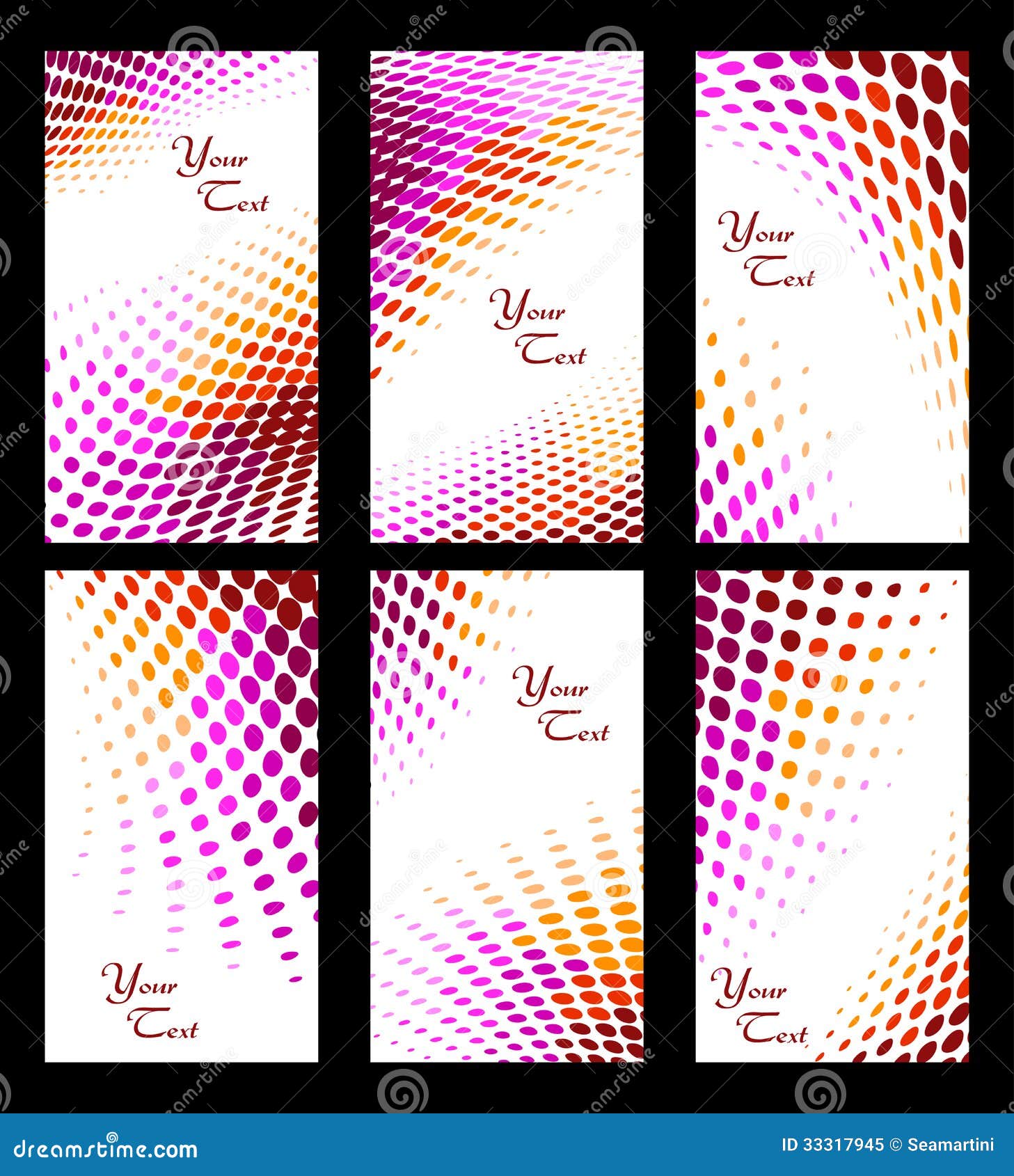 Set of Colorful Business Cards Stock Vector - Illustration of ...