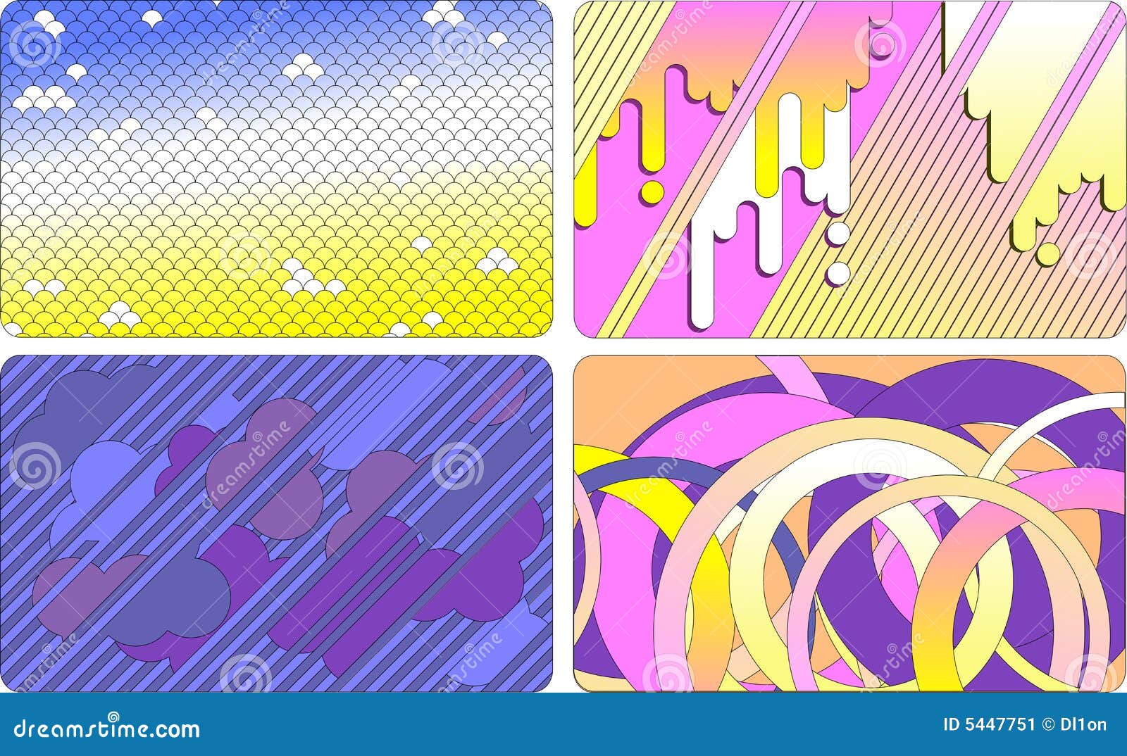 Set of Colorful Cards Backgrounds Stock Vector - Illustration of card ...