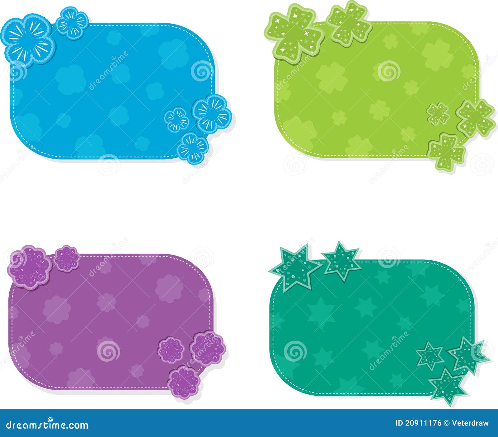 Set of Colorful Cards, Vector Illustration Stock Vector - Illustration ...