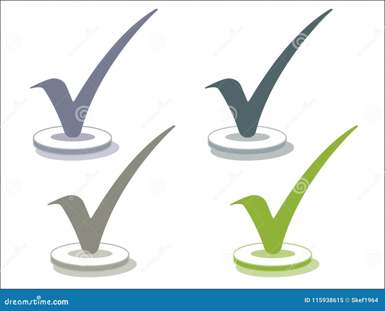 Set of Colorful Check Marks Stock Vector - Illustration of internet ...