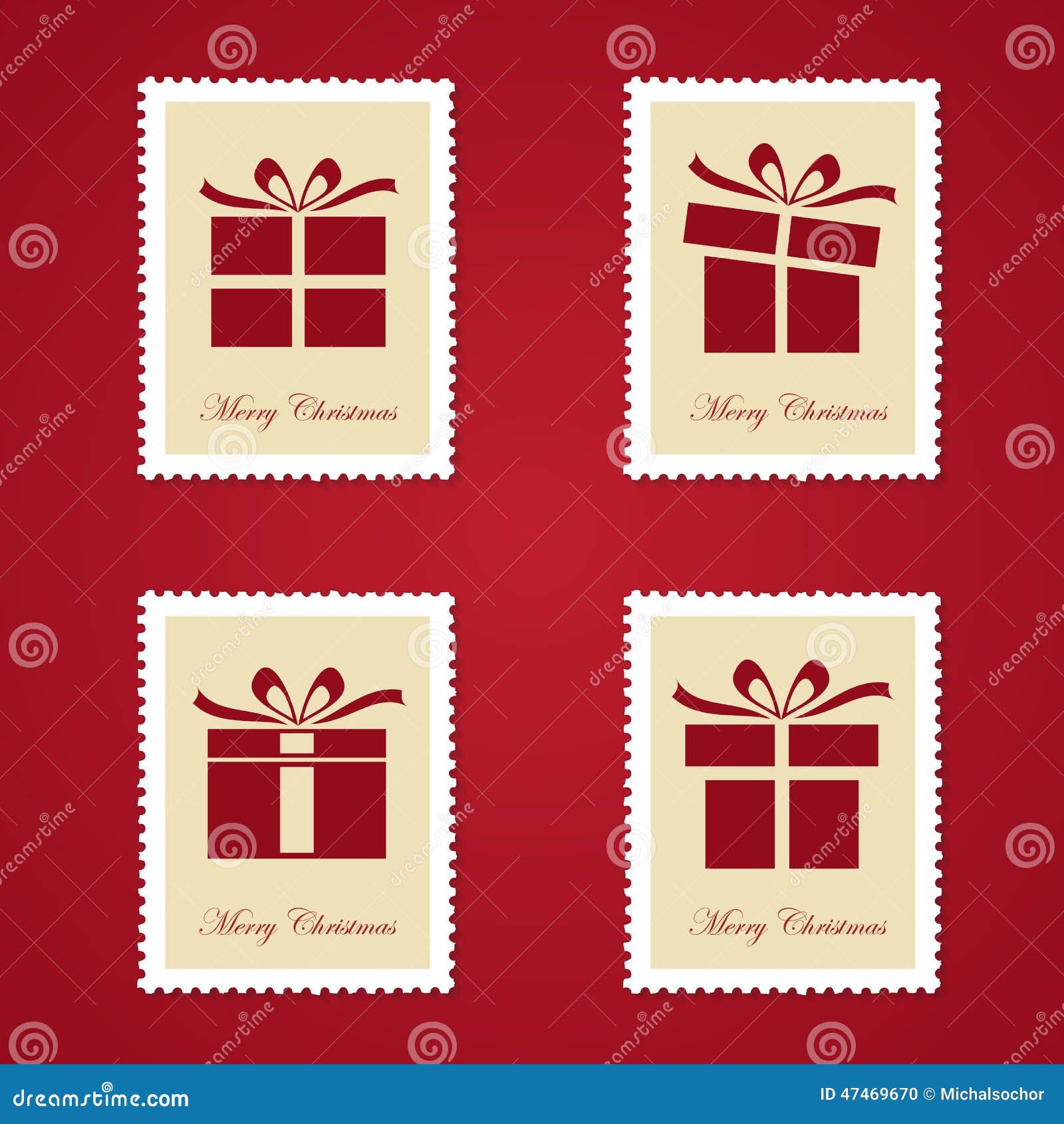 Six Red Stamps With Smiling Faces Cartoon Vector | CartoonDealer.com ...