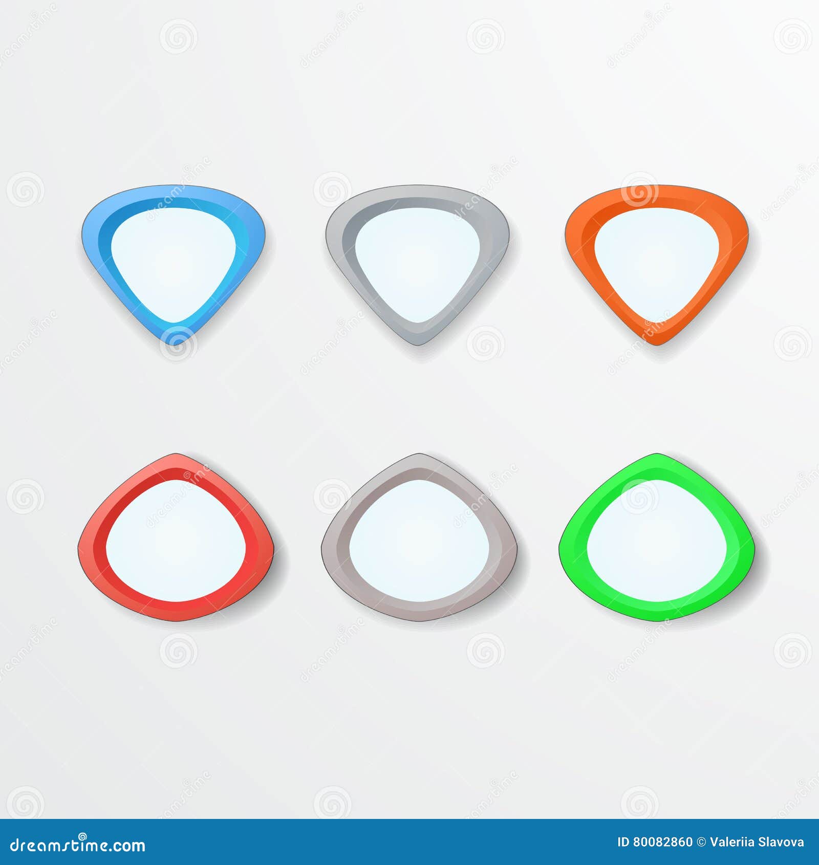 Set of Colorful Circle Pointers. Stock Vector - Illustration of concept ...