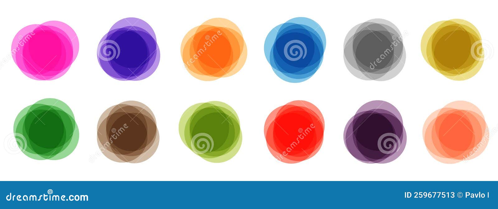 Set Colorful Circle Transparent Banners - Vector Stock Vector ...