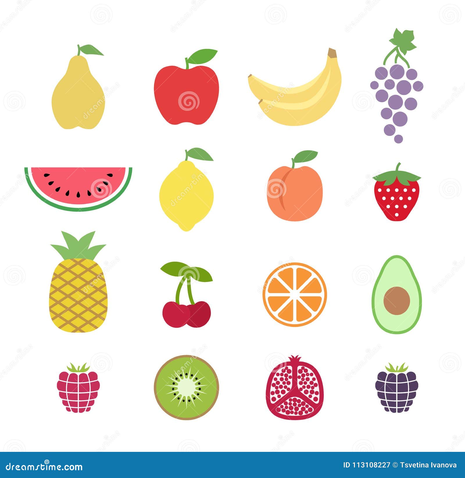 Set of Colorful Clipart Fruits. Fruit Icons Set. Collection of Clip Art ... Set of Colorful Clipart Fruits. Fruit Icons Set. Collection of Clip Art ...