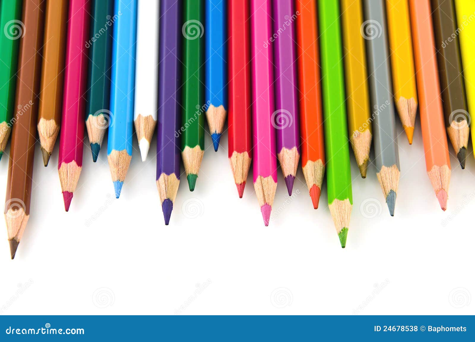 Set of Colorful Color Pencil Stock Photo - Image of learning, crayon ...