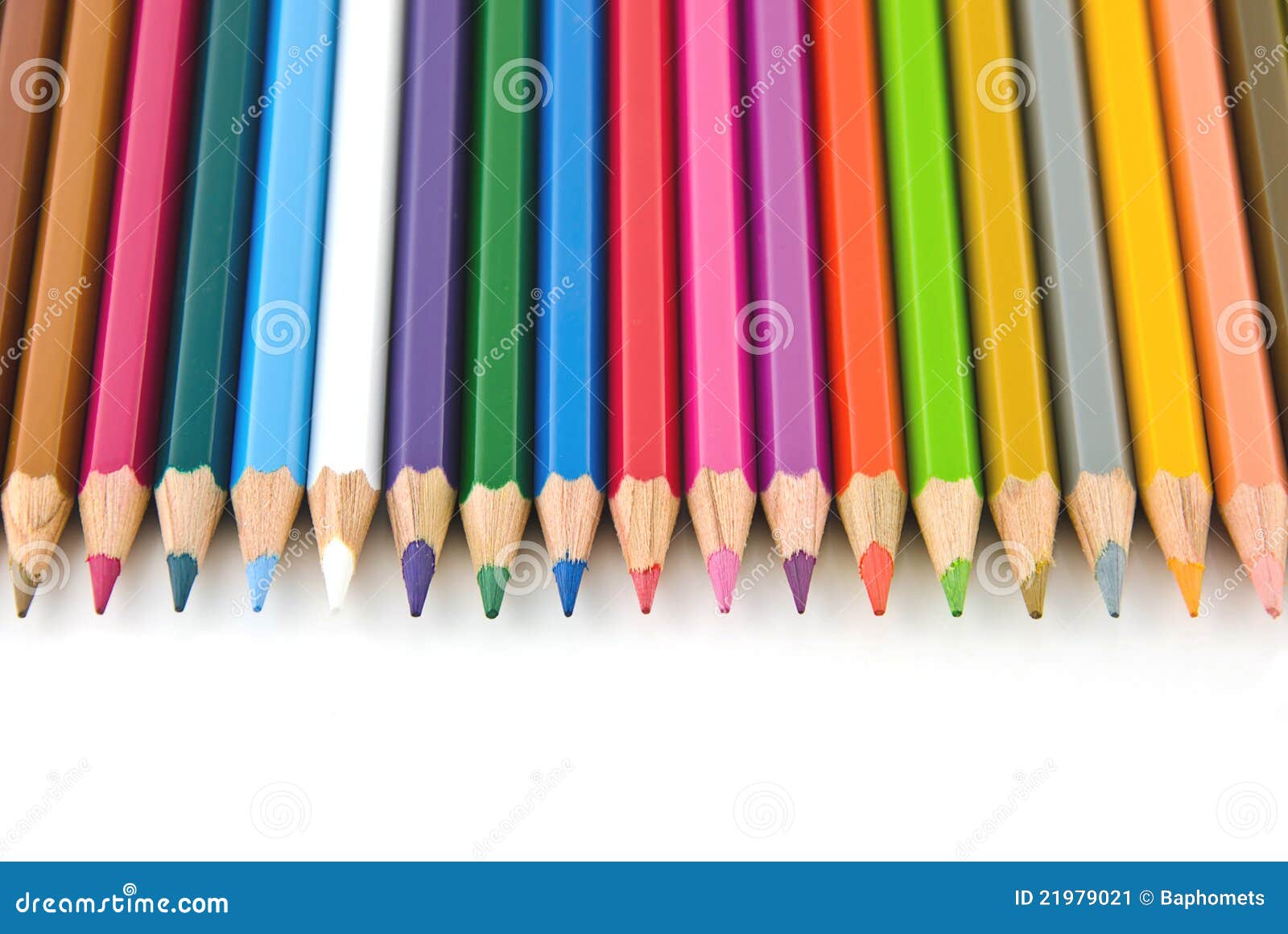 Set of Colorful Color Pencil Lined in Row Stock Image - Image of ...
