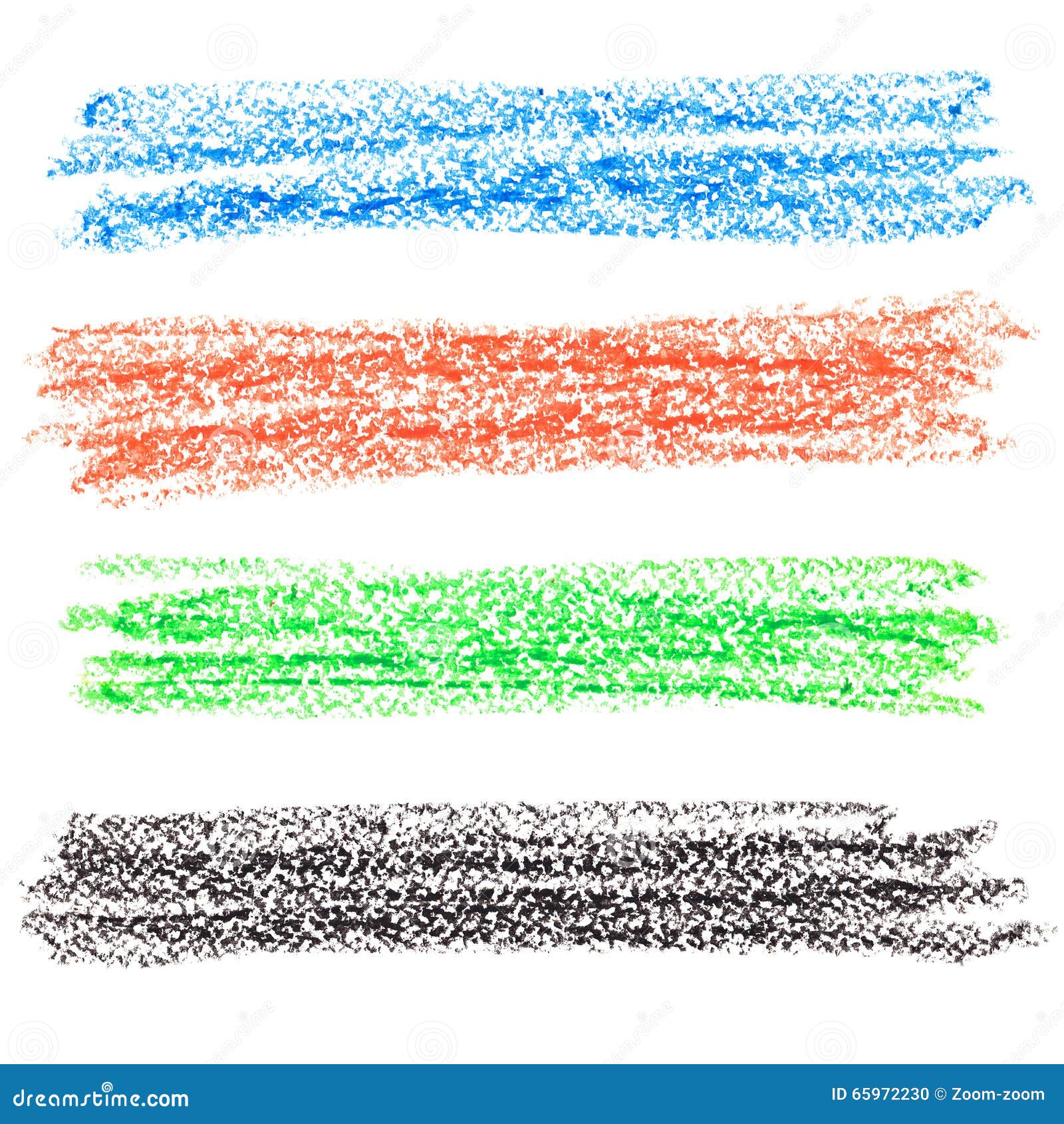 Set of Colorful Crayon Lines Stock Illustration - Illustration of ...
