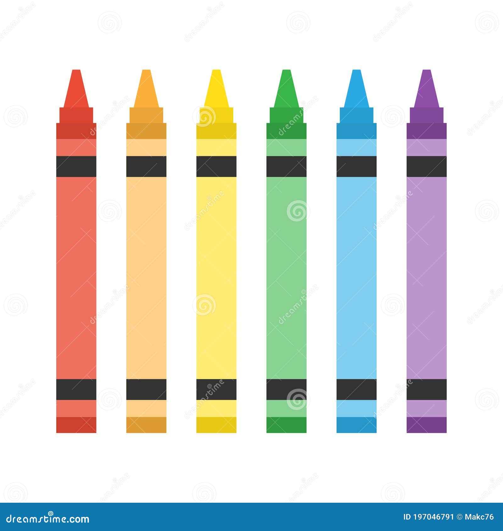 Colorful Crayon Scribble Texture Stain Isolated On White Background ...