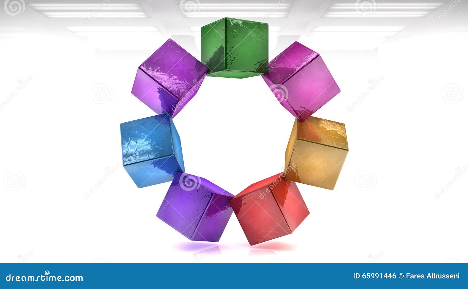 Set of colorful cubes 3D stock illustration. Illustration of growth ...