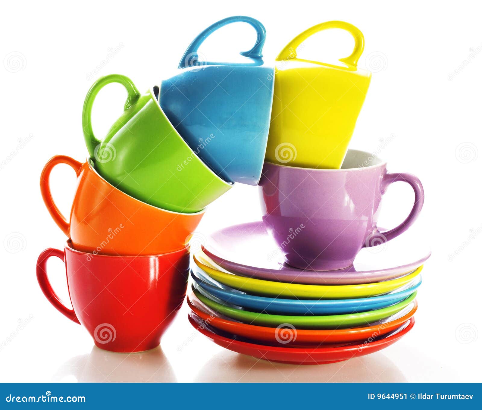 Set of colorful cups stock image. Image of closeup, ceramic - 9644951