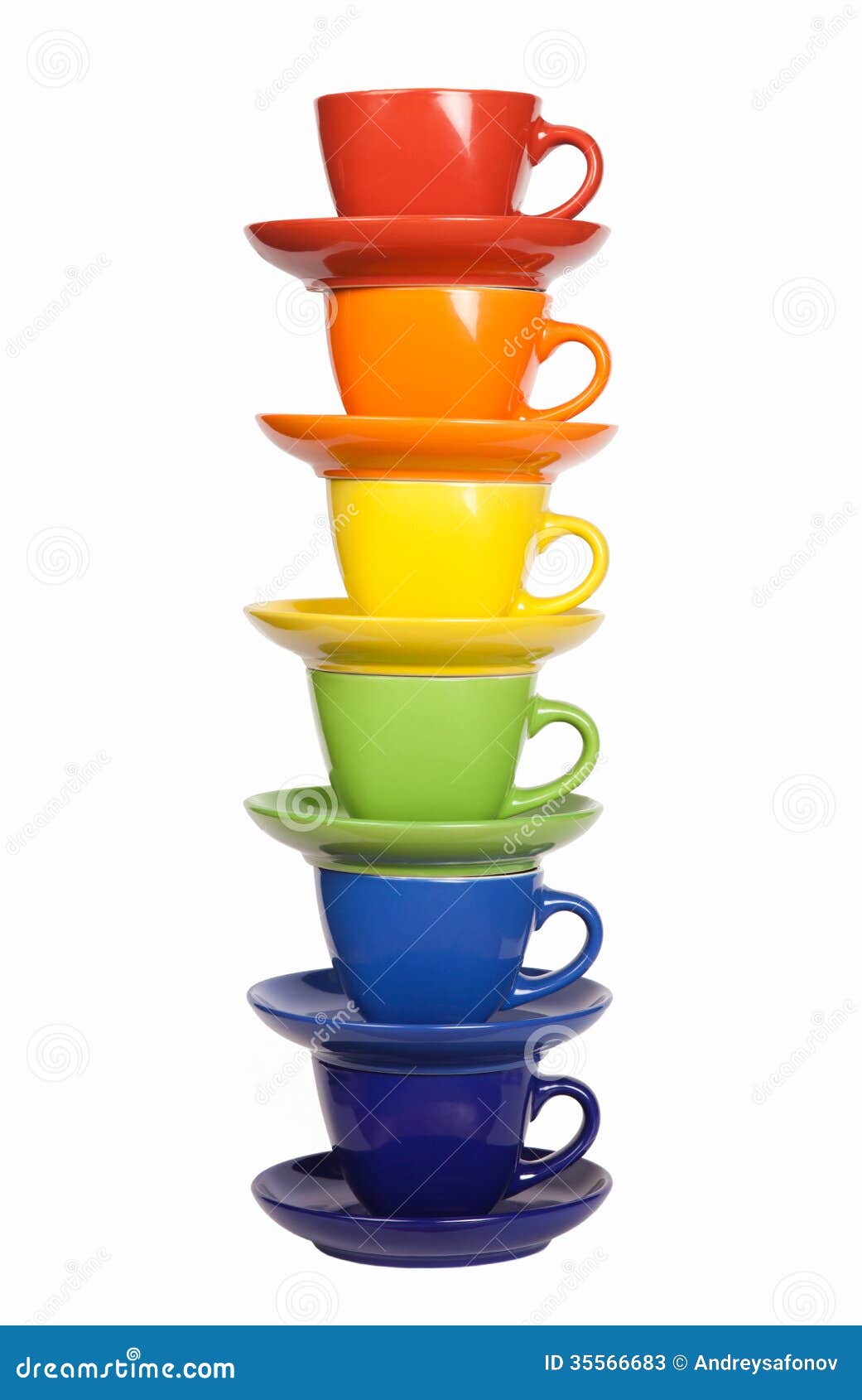 Set of colorful cups. stock image. Image of group, light - 35566683