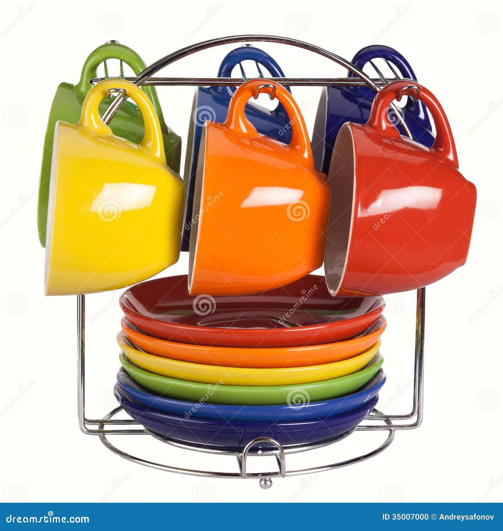 Set of colorful cups. stock photo. Image of green, group - 35007000