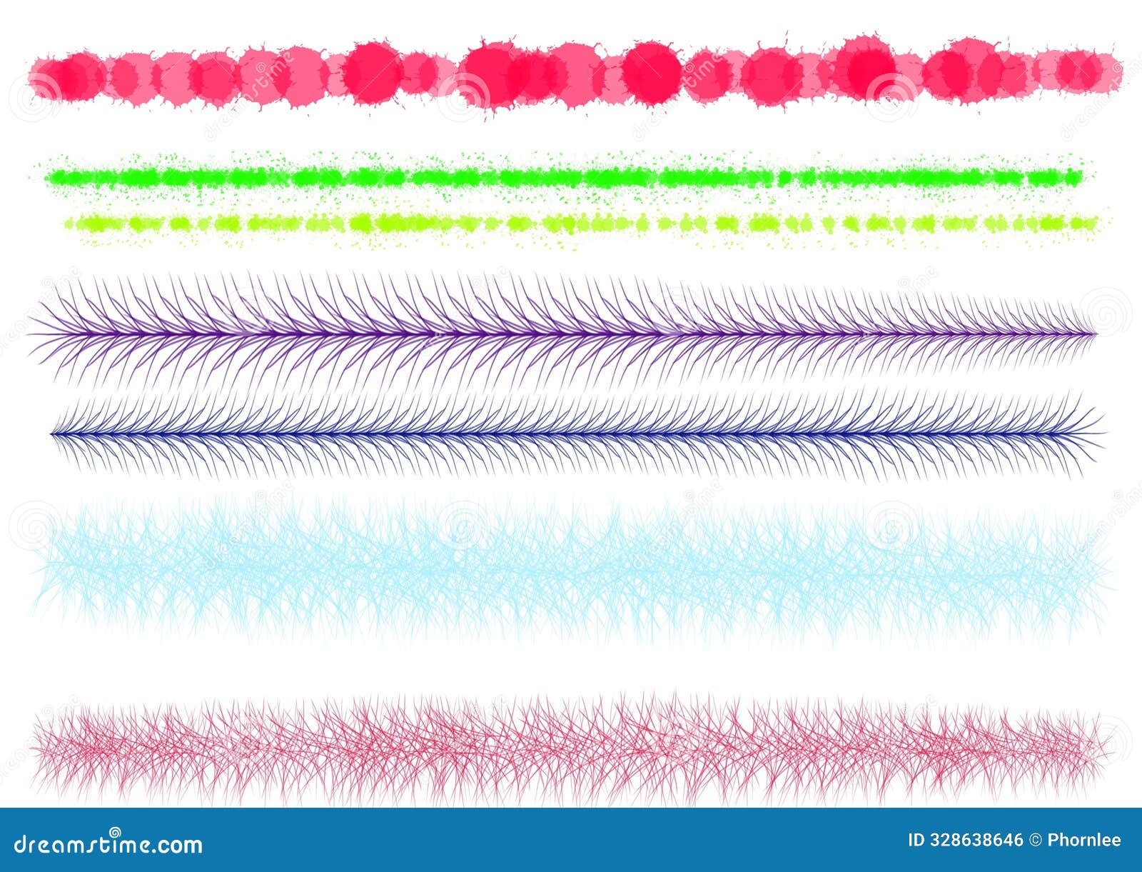 Set of Colorful Decor Ribbon Line Border Frame , Shape for Decoration ...