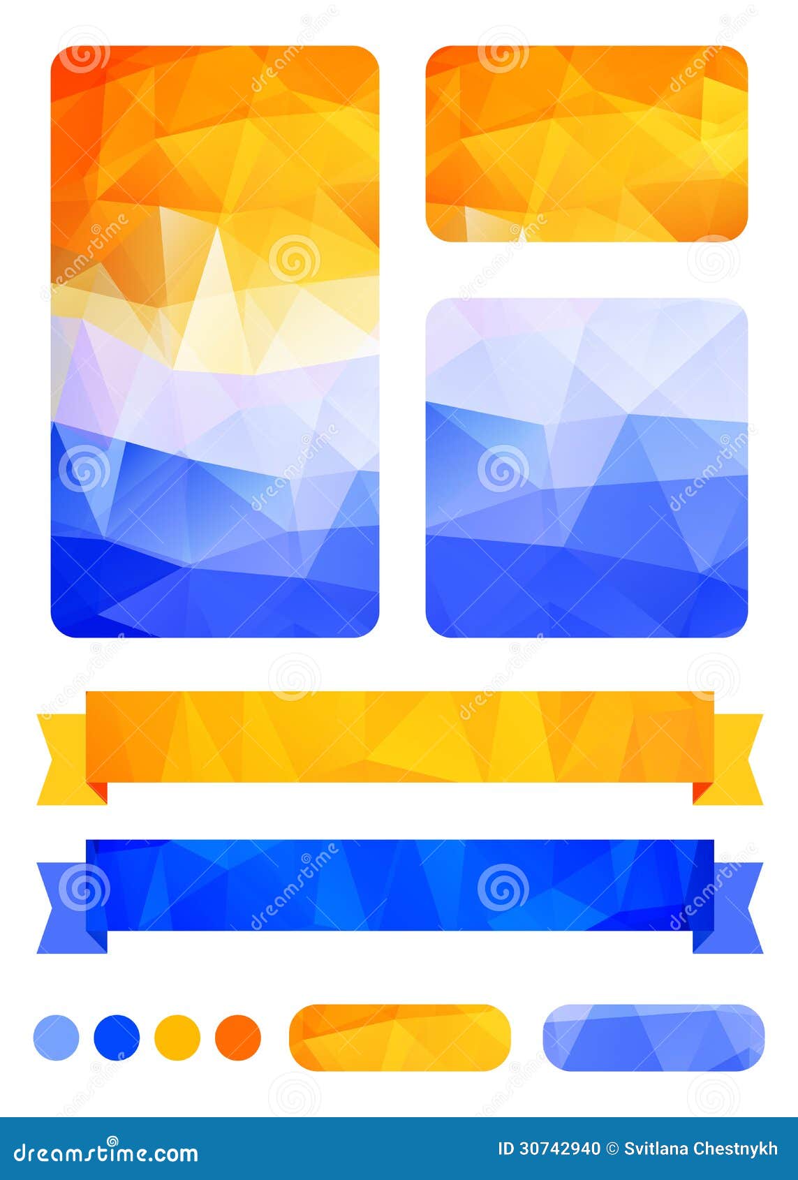 Set of Colorful Design Elements Stock Vector - Illustration of ...
