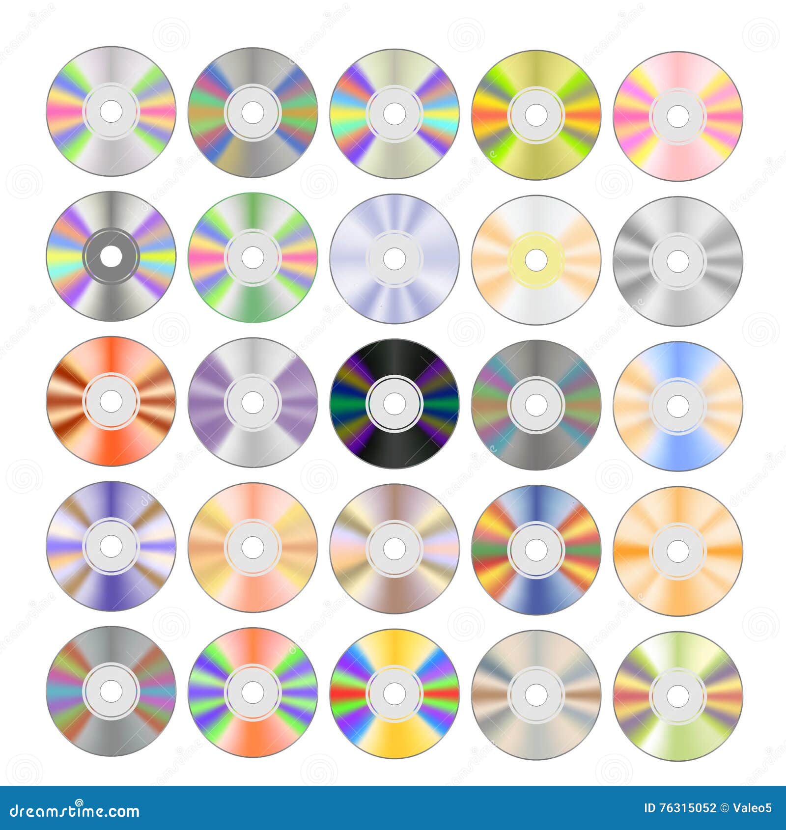 Set Of Different Compact Discs And Cases Cartoon Vector | CartoonDealer ...