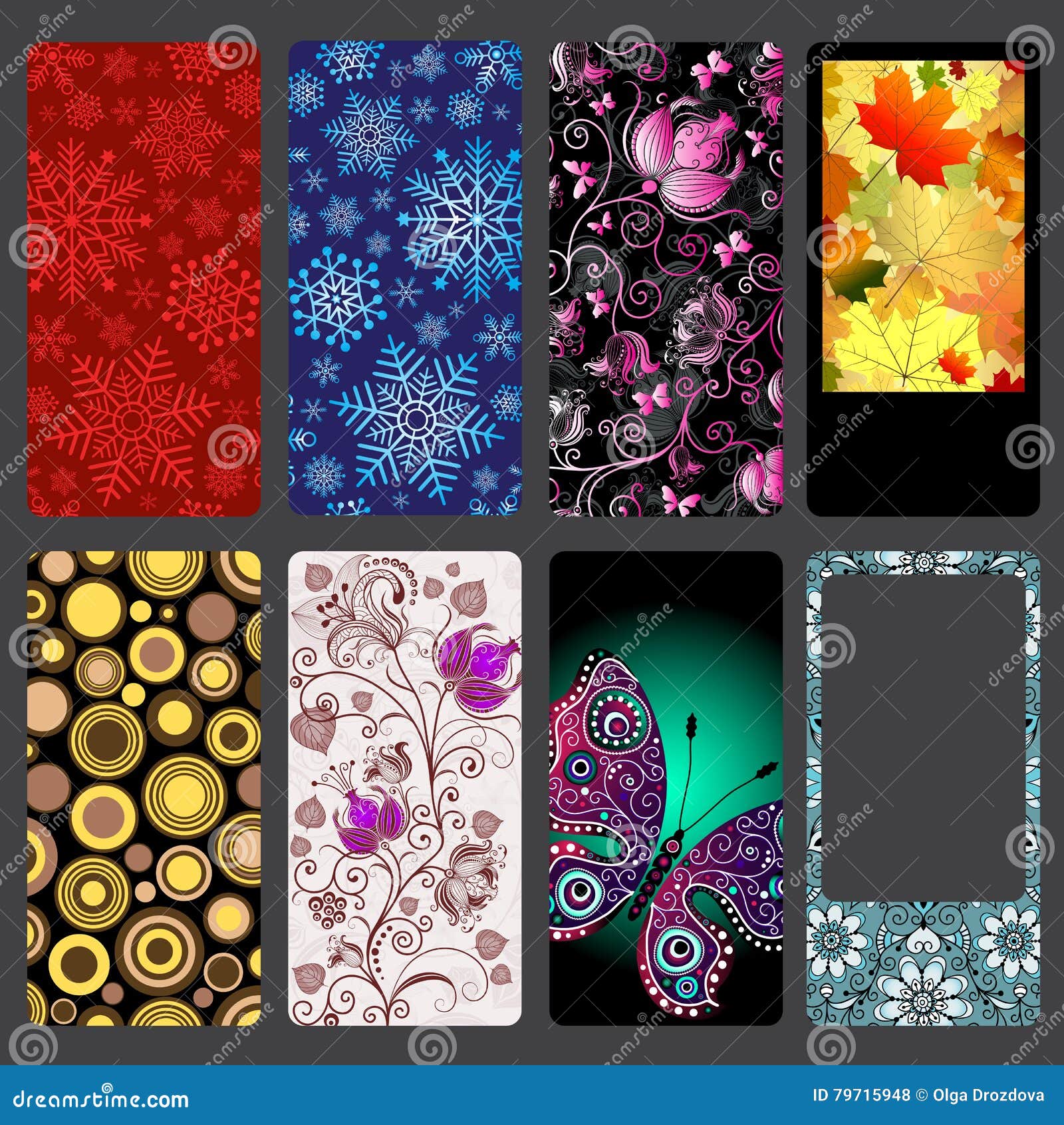 Set of Colorful Dust Covers for Mobile Phone Stock Vector ...