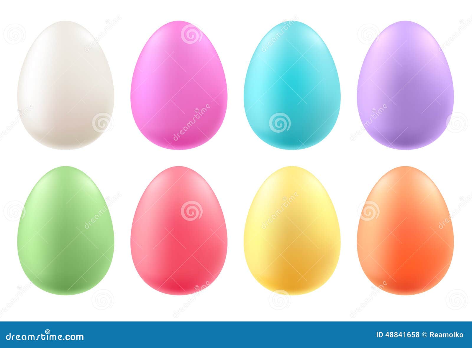 Set of Colorful Easter Eggs. Stock Vector - Illustration of yellow ...