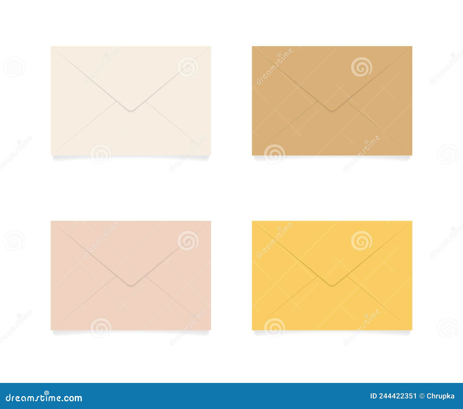 Set of colorful envelopes stock vector. Illustration of receiving ...