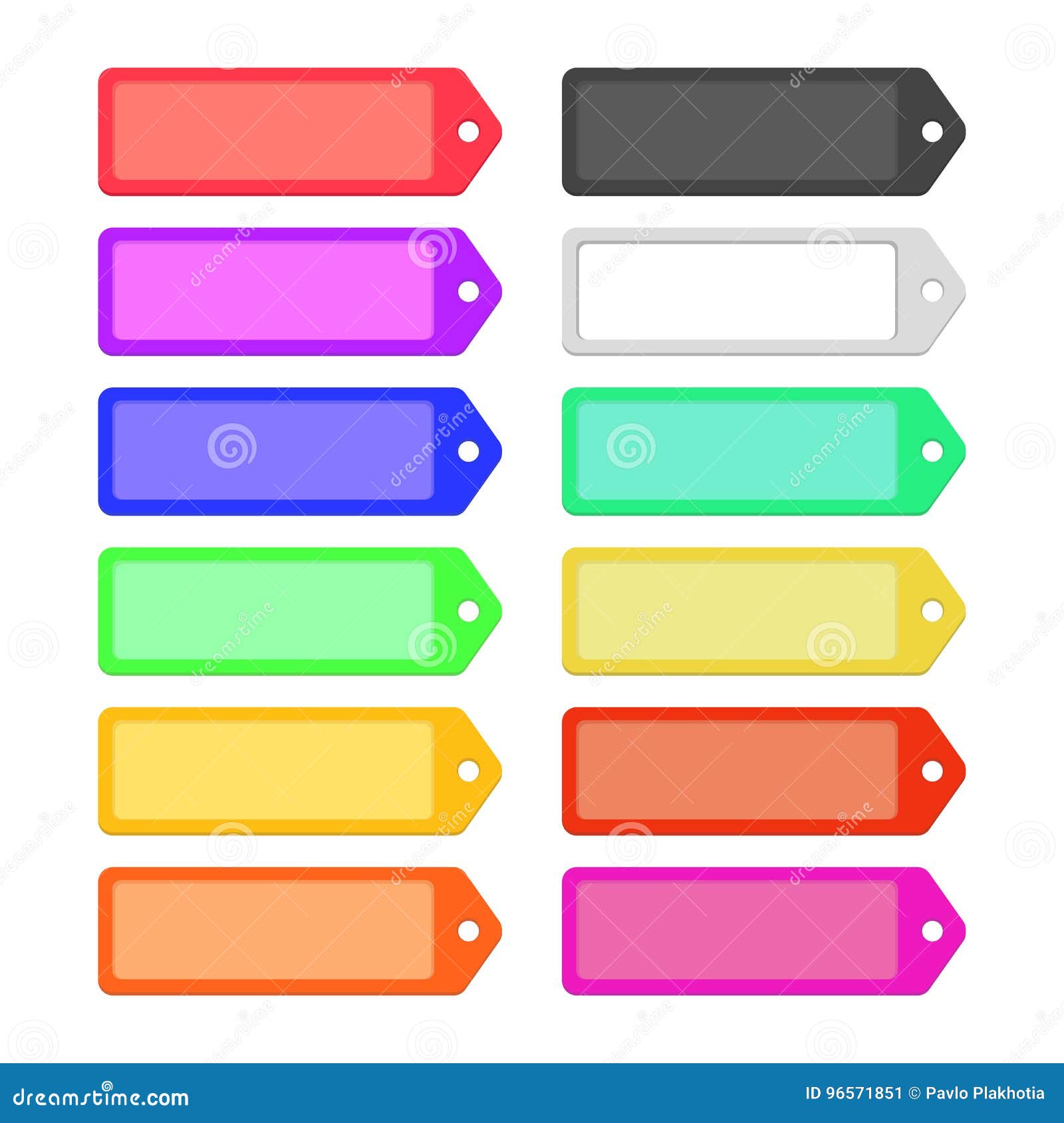 Set of Colorful Flat Ribbons Labels for Design. Stock Vector ...