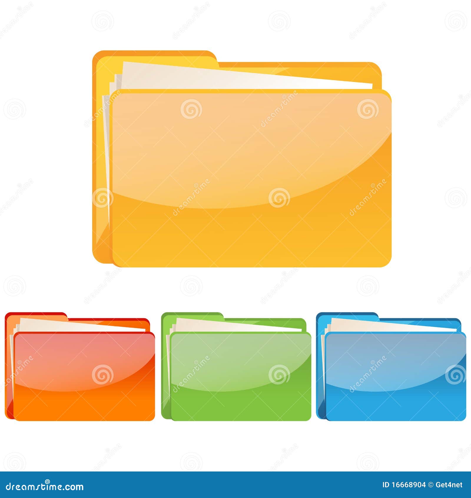 Colorful folder icons - litycircles
