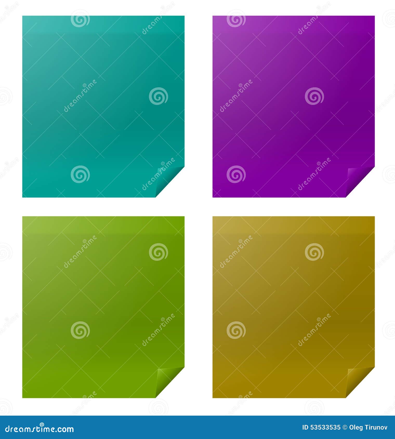 Set Colorful Four Paper Stickers Stock Vector - Illustration of clipart ...