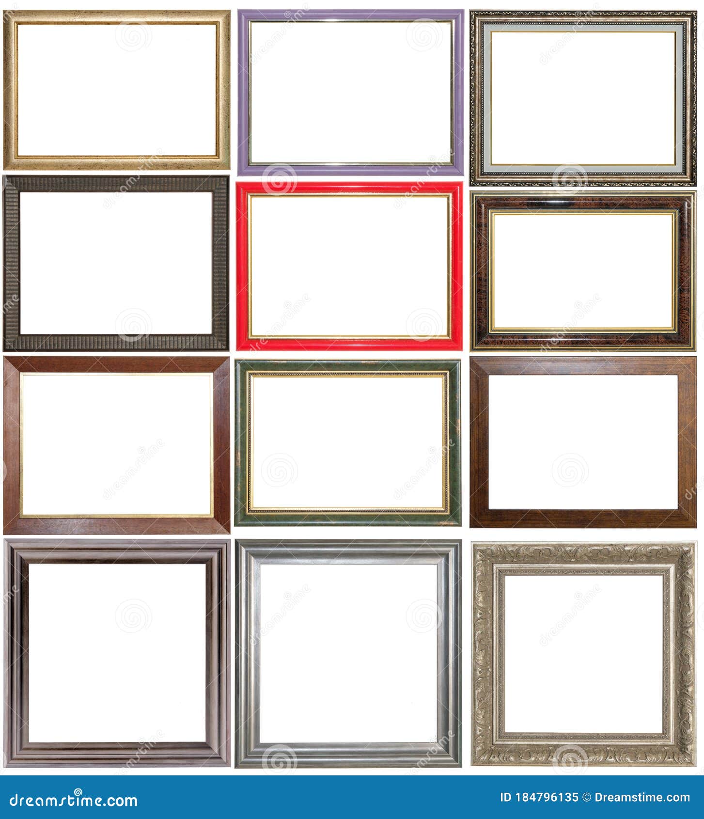 Set of colorful frames stock image. Image of model, photoframe - 184796135