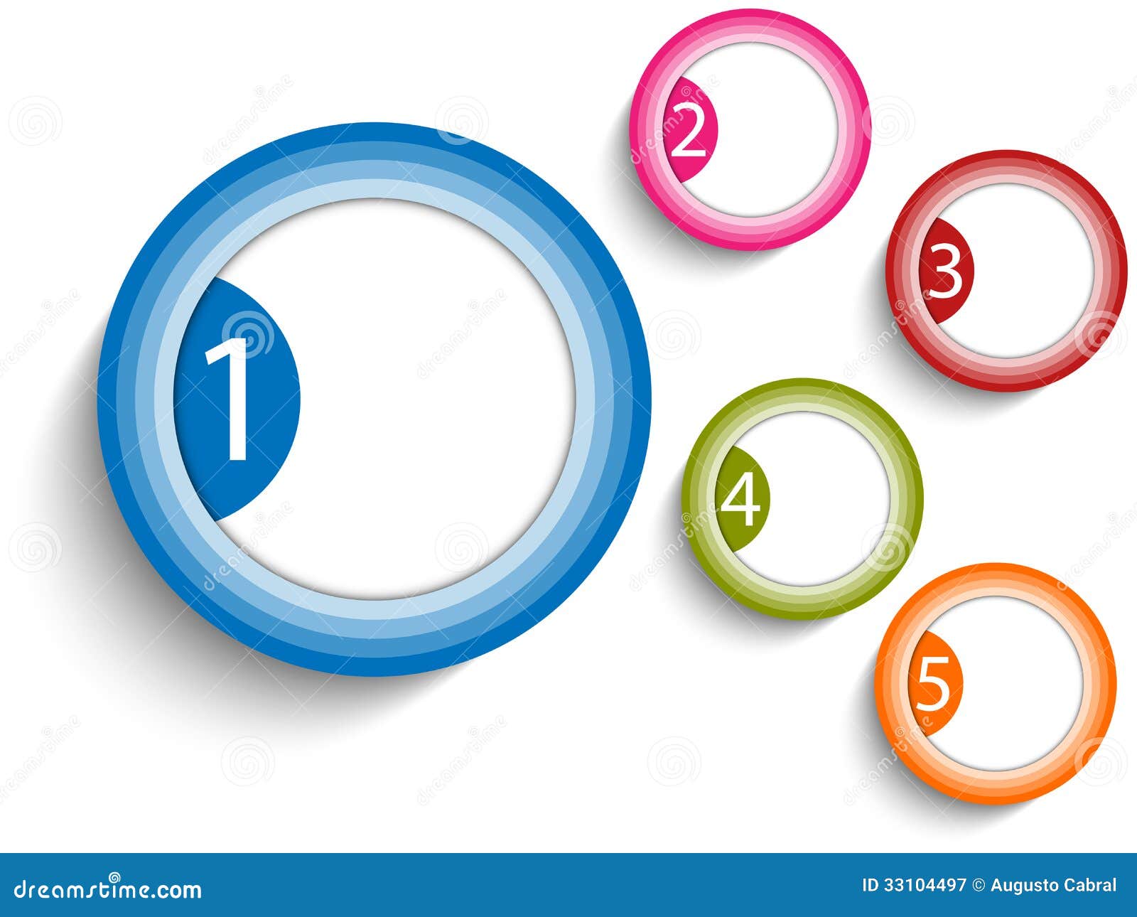Set of Colorful Frames with Numbers Stock Vector - Illustration of ...