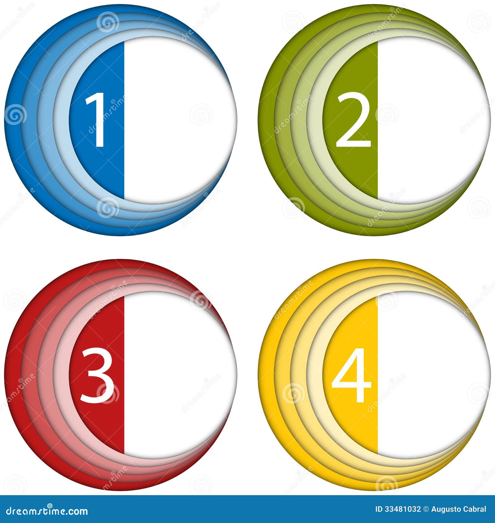 Set of Colorful Frames with Numbers Stock Vector - Illustration of ...