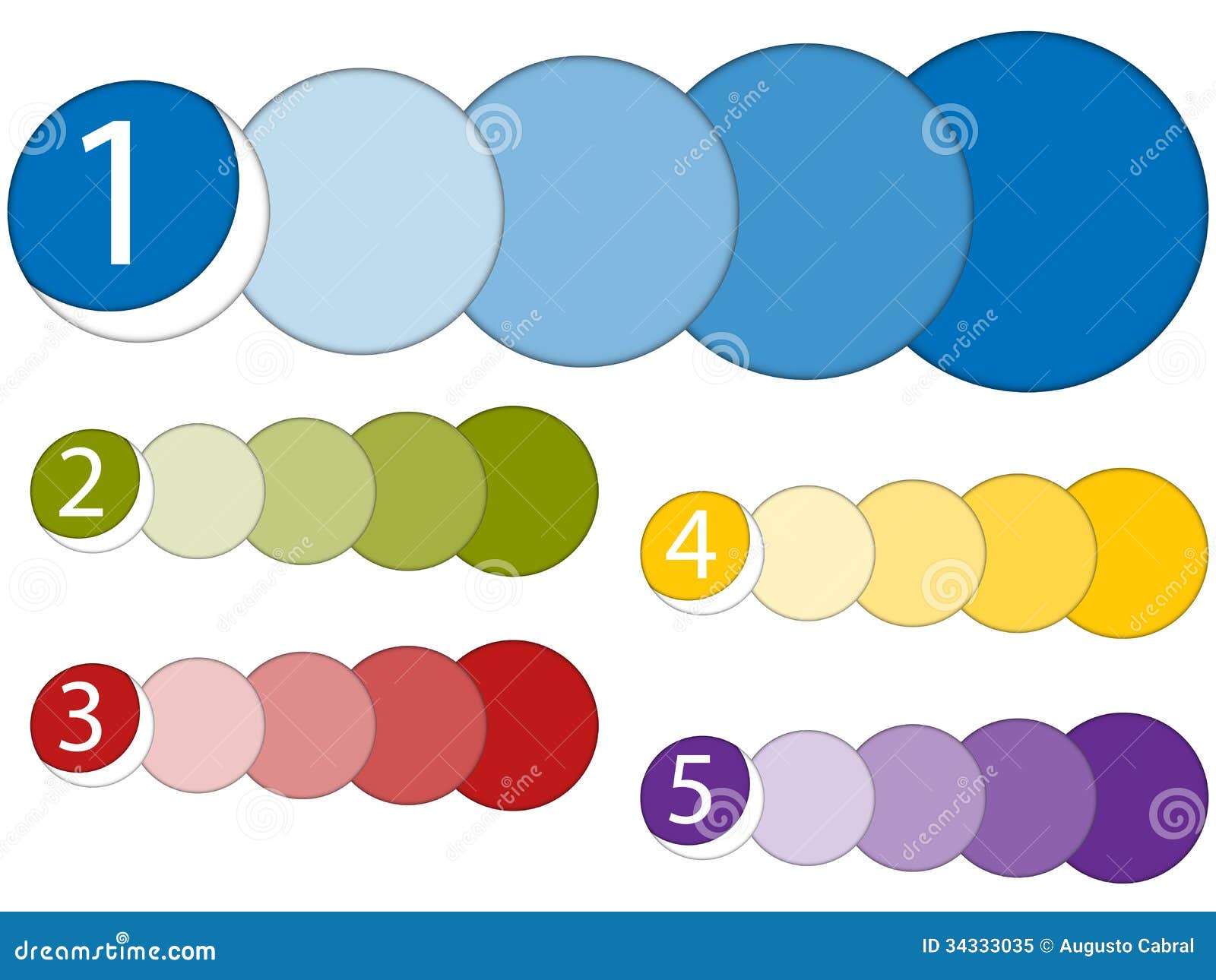 Set of Colorful Frames with Numbers Stock Vector - Illustration of ...