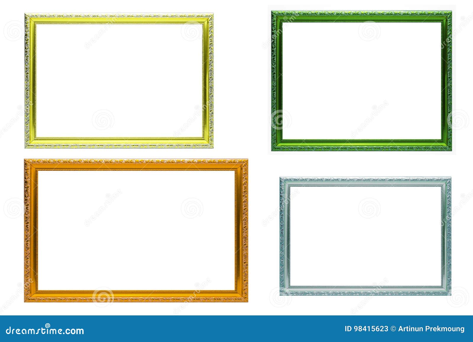 Set of Colorful Frames Vintage Style Stock Image - Image of design ...