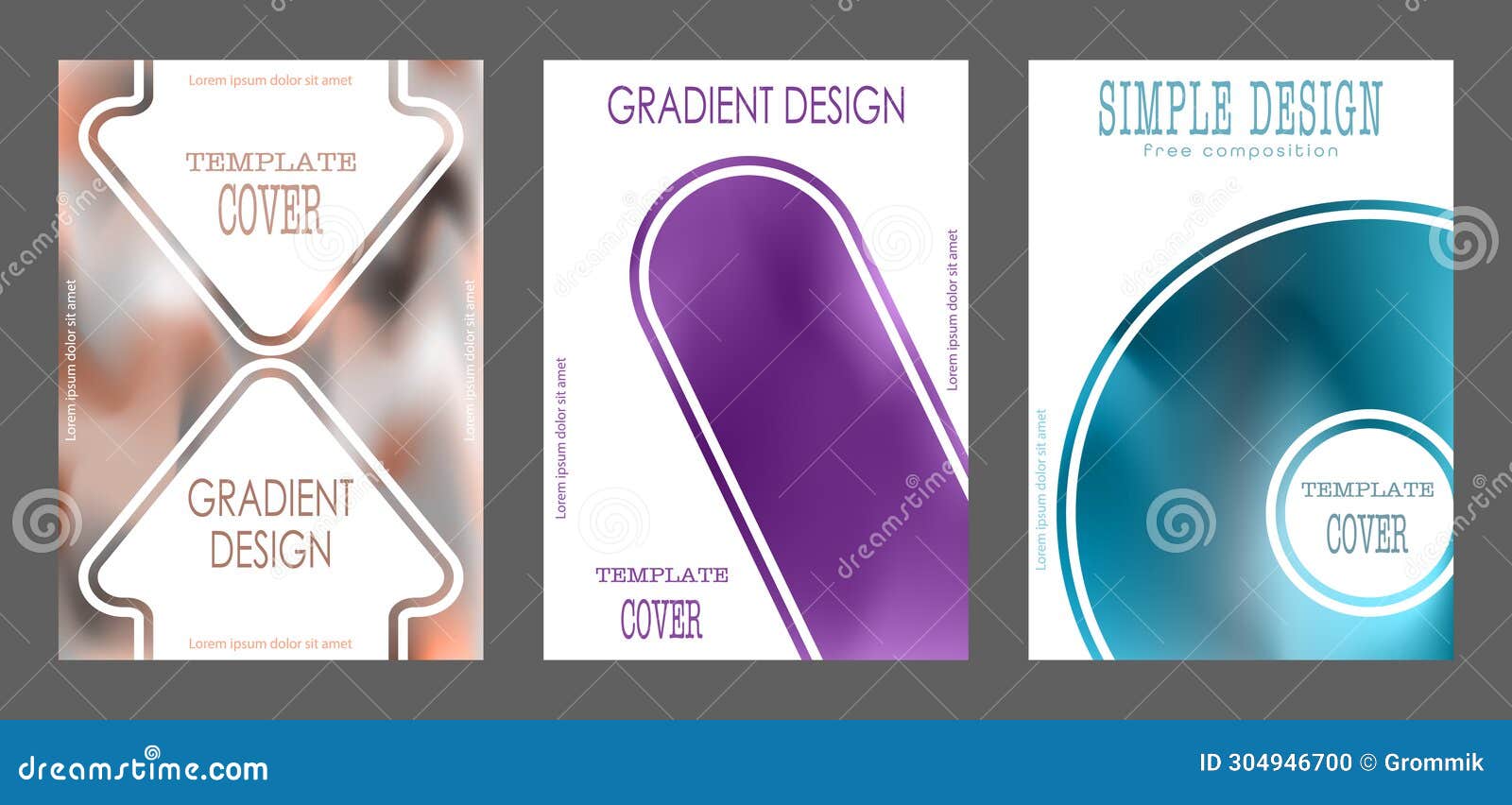 A Set of Colorful Gradients. Cover Template, Brochure, Catalog Stock ...