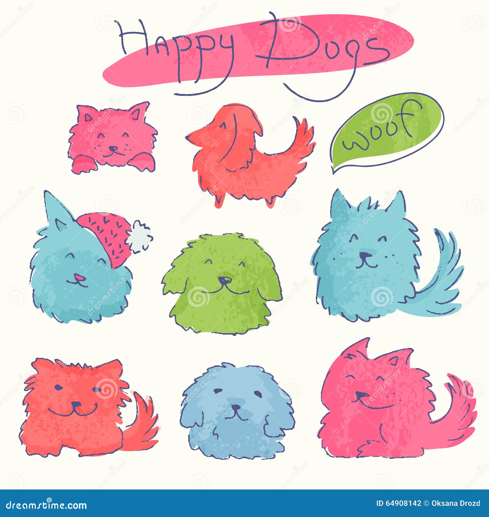 Lovely Sloppy Animals. Cartoon Vector | CartoonDealer.com #102627455