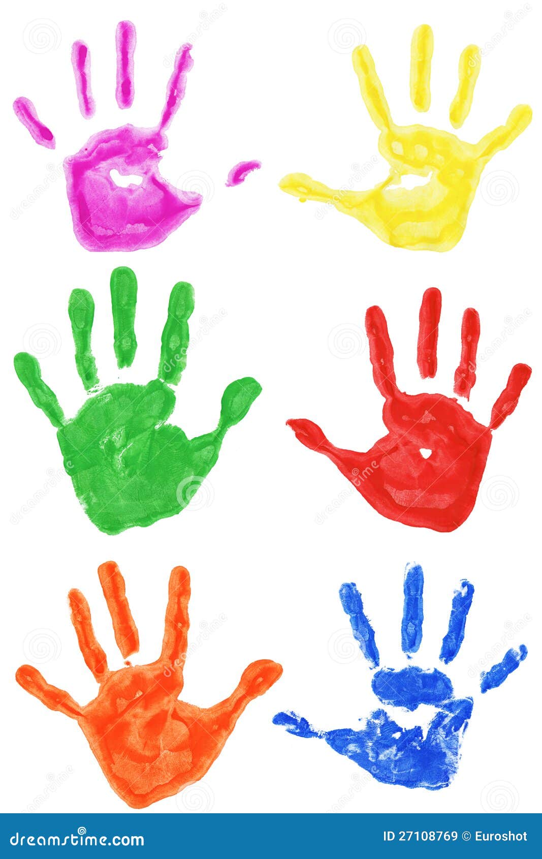 Colorful Hand Prints Collage Stock Photo | CartoonDealer.com #90498606