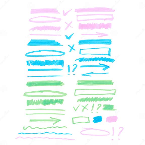 Set of Colorful Highlight Elements Stock Vector - Illustration of arrow ...