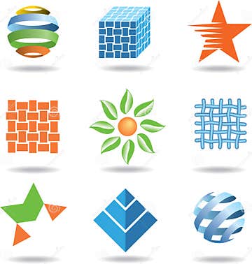 Set of colorful icons stock vector. Illustration of abstractly - 8083663