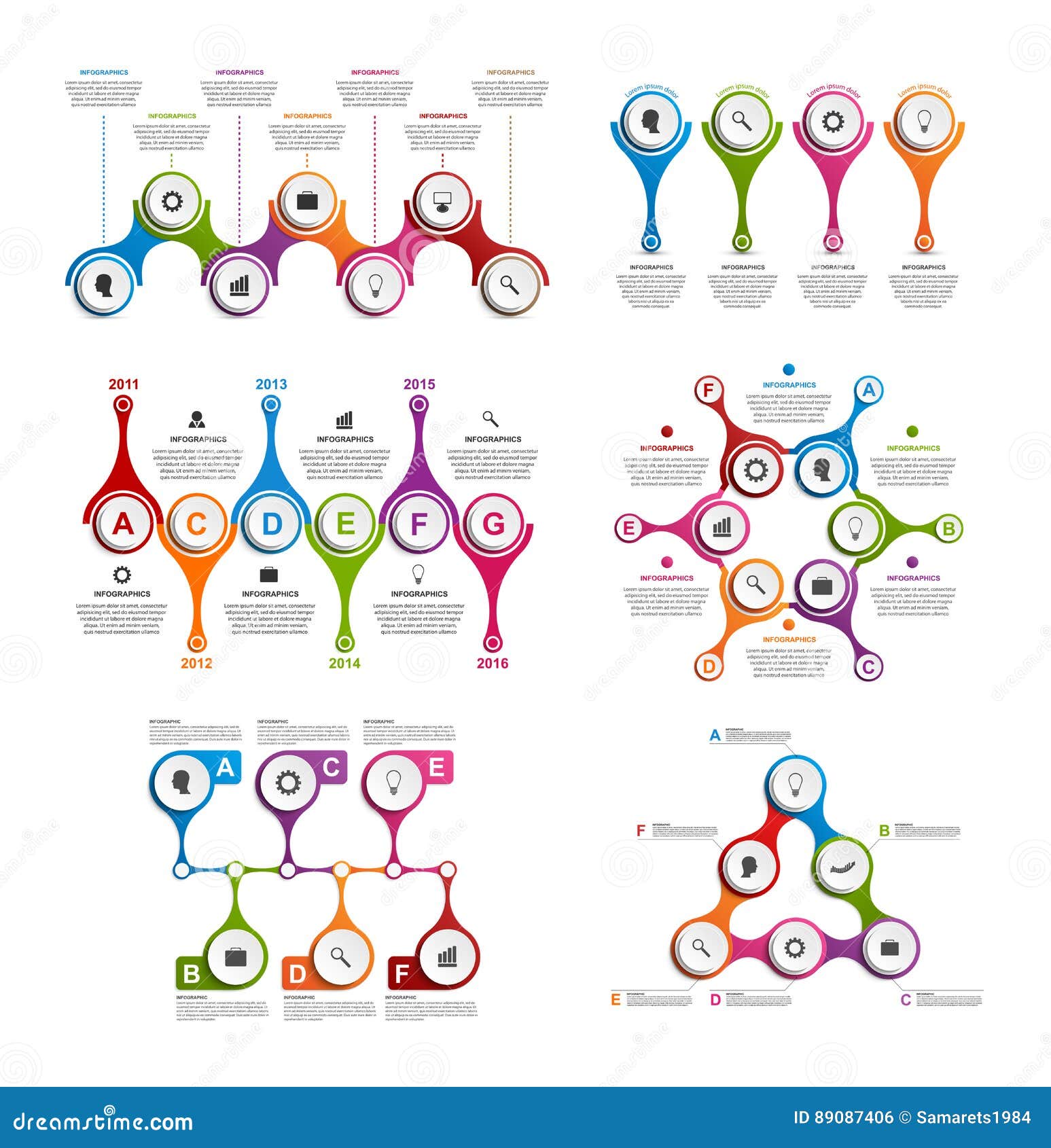 Set Colorful Infographics In The Form Of Metabolic. Design Elements ...
