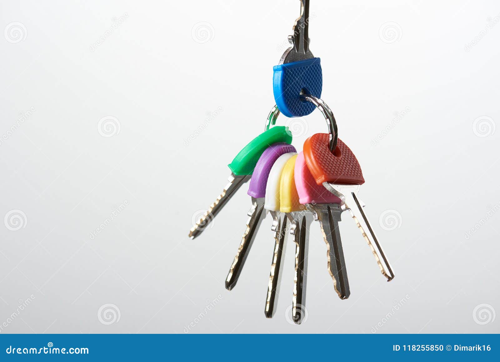 Set of Colorful Keys on Ring Stock Photo - Image of safety, concept ...