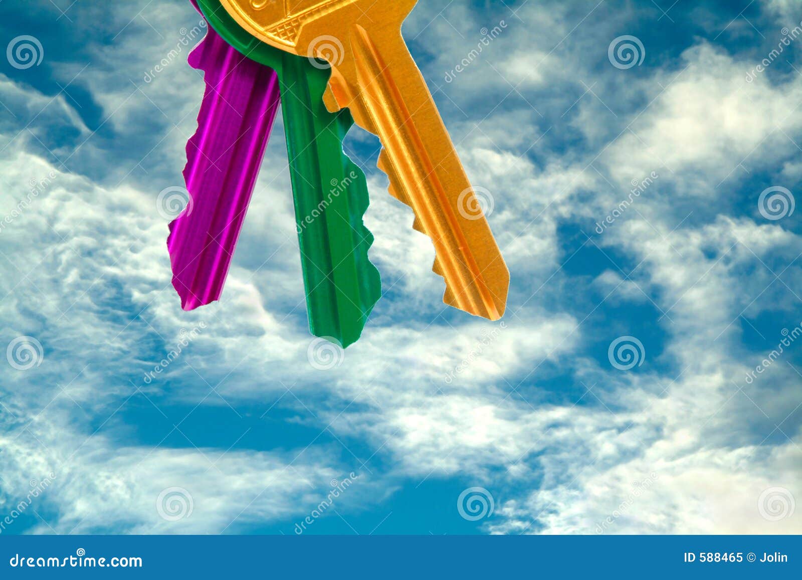 Set of Colorful Keys on Sky Stock Image - Image of keys, mortgage: 588465